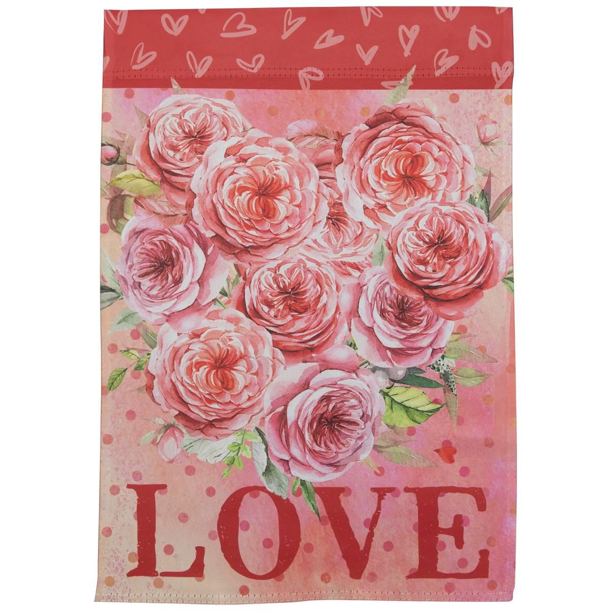Northlight Love Rose Bouquet Garden Flag  One Size  Red