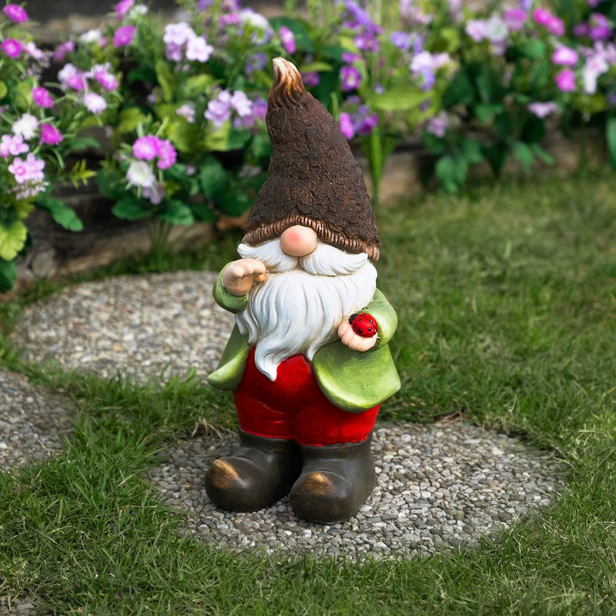 Click here for Northlight Seasonal Gnome with Ladybug Garden Stat... prices