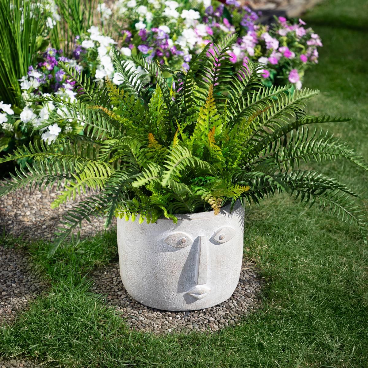 Click here for Northlight Seasonal Small Face Ceramic Planter prices
