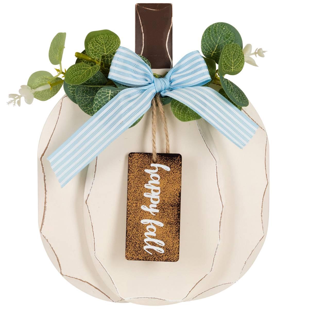 Click here for Northlight Seasonal 9in. Happy Fall Wooden Pumpkin... prices