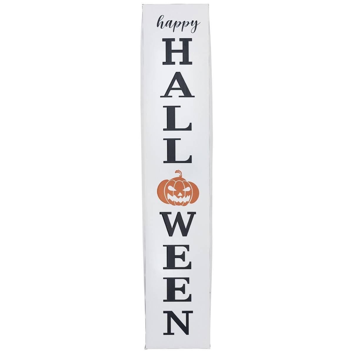 Northlight 31.5in Metal Happy Halloween Wall Halloween Yard Art  One Size  White