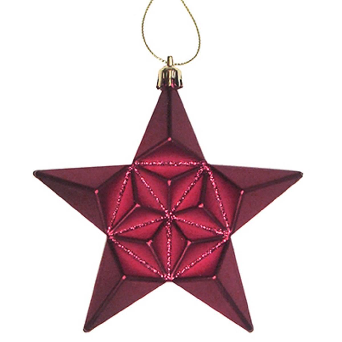 Northlight Glittered Star 12-pc. Christmas Ornament  One Size  Red