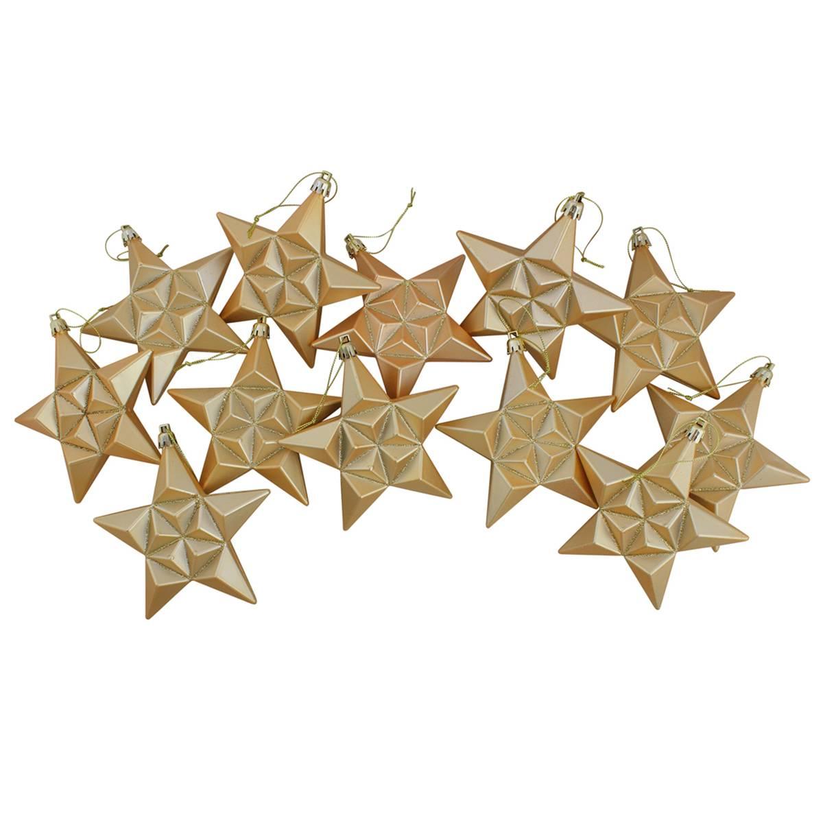 Click here for DAK 12ct. Vegas Gold Shatterproof Christmas Star O... prices