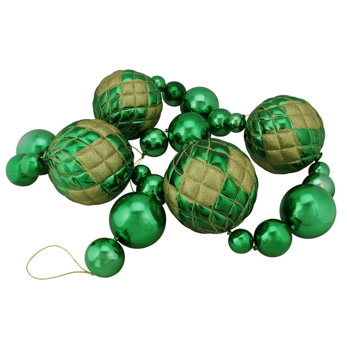 Click here for Northlight 6ft. Shiny Green Christmas Ball Garland... prices