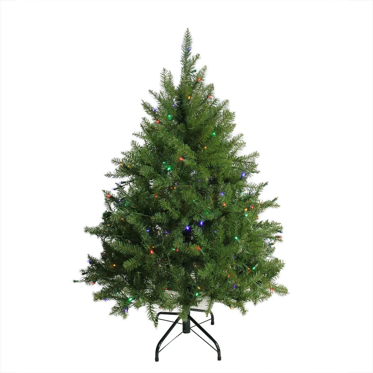 Northlight Full Northern Artificial Multicolor Led Lights 4 Foot Pre-Lit Pine Christmas Tree  One Size  Green