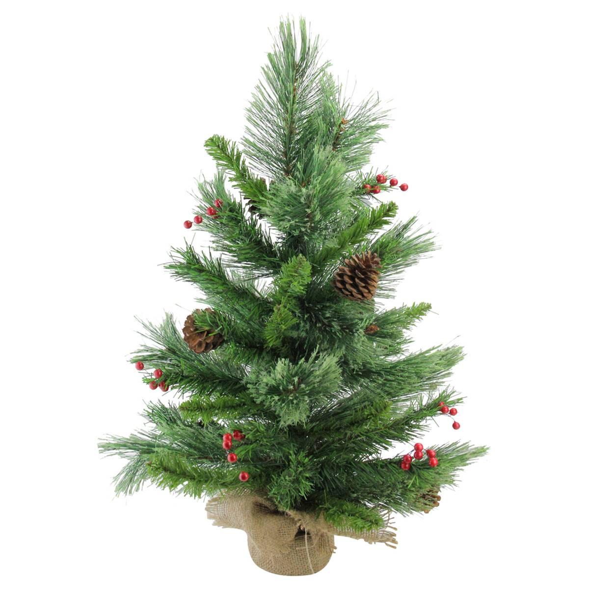 Northlight Mixed Cashmere Berry Unlit 2 Foot Pine Christmas Tree  One Size  Green