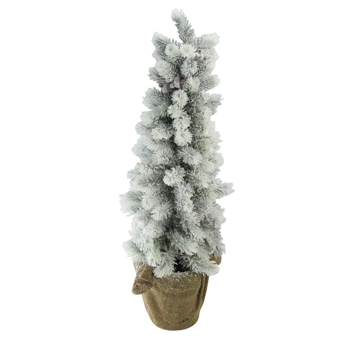 Click here for Northlight 2ft. Potted Flocked Mini Pine Slim Chri... prices