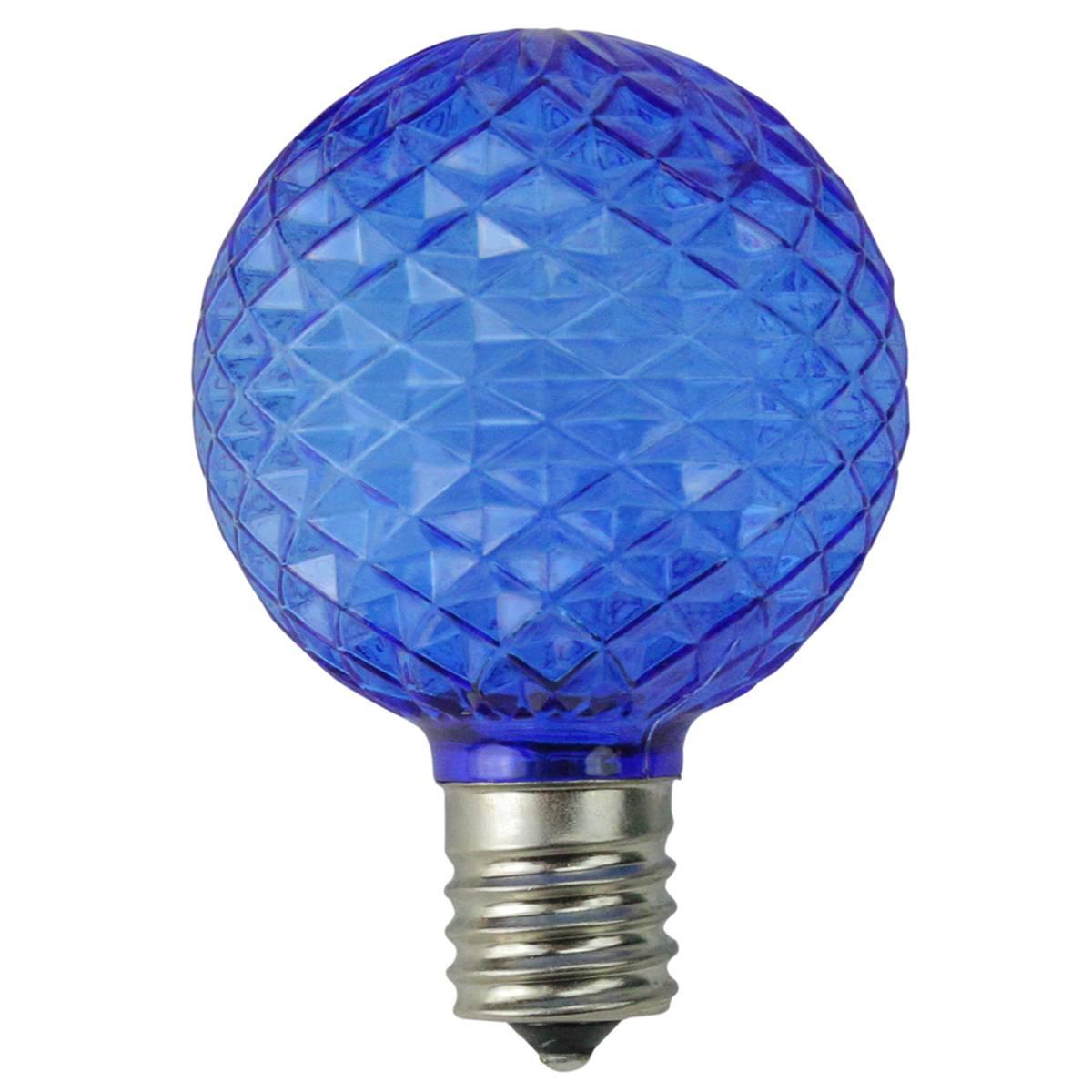 Click here for Northlight 25pk. Faceted LED G50 Blue Christmas Re... prices