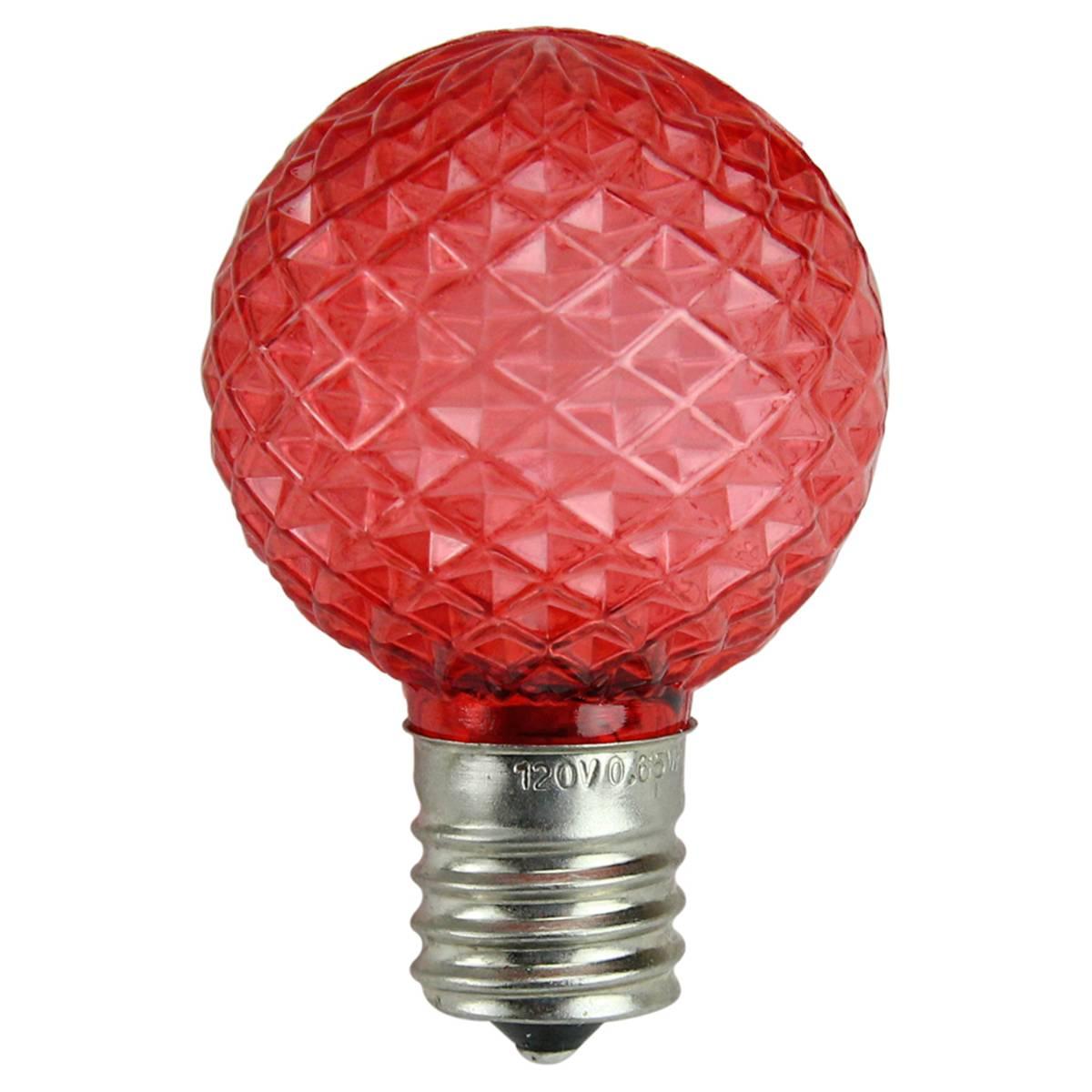 Click here for Northlight 25pk. Faceted LED G40 Red Christmas Rep... prices