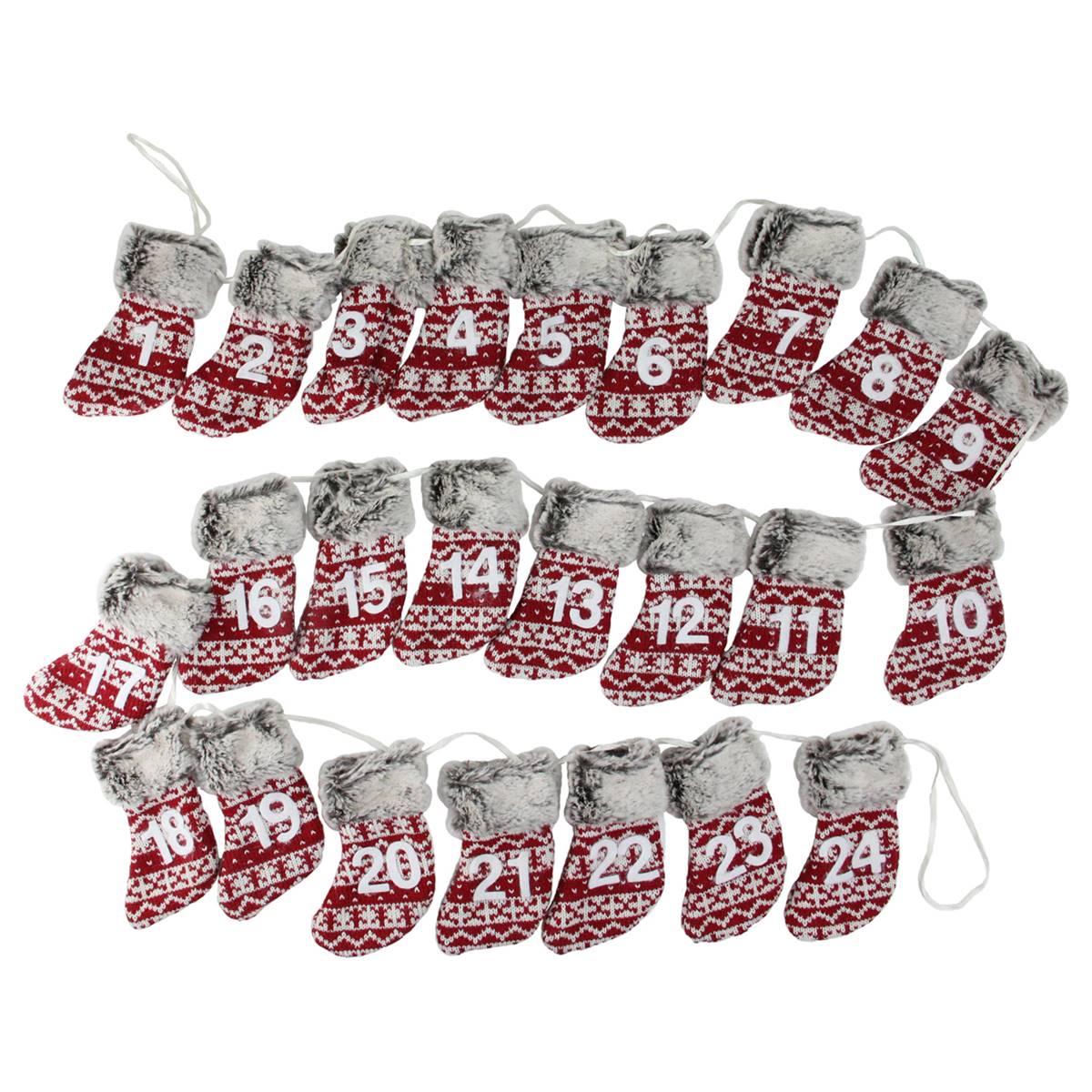 Click here for Northlight Countdown to Christmas Stocking Garland prices
