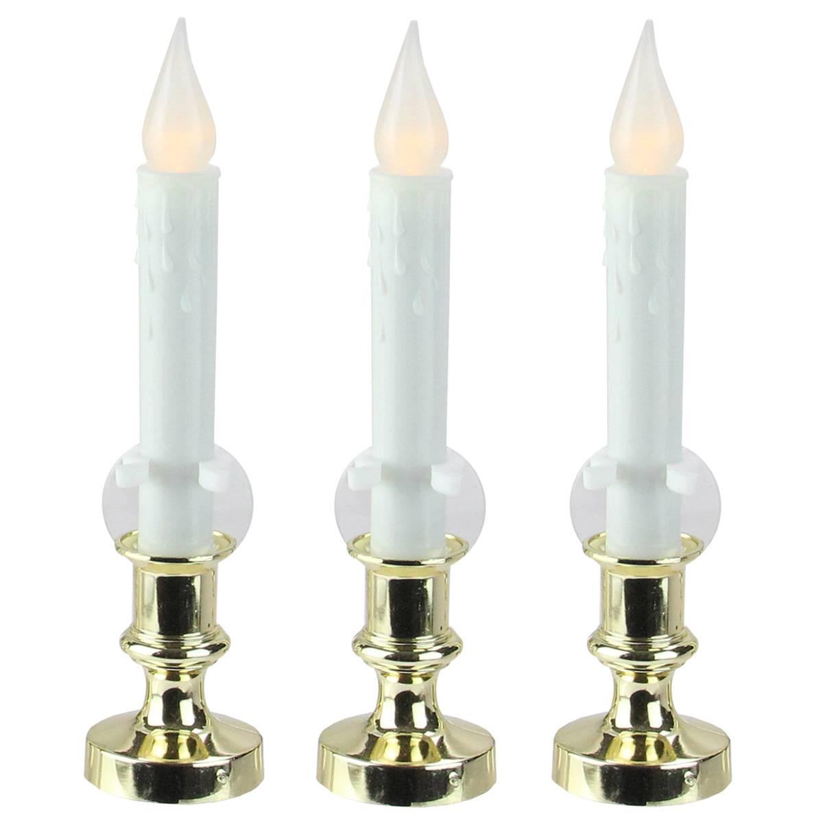 Northlight Led Flickering Window 3-pc. Flameless Candle  One Size  White