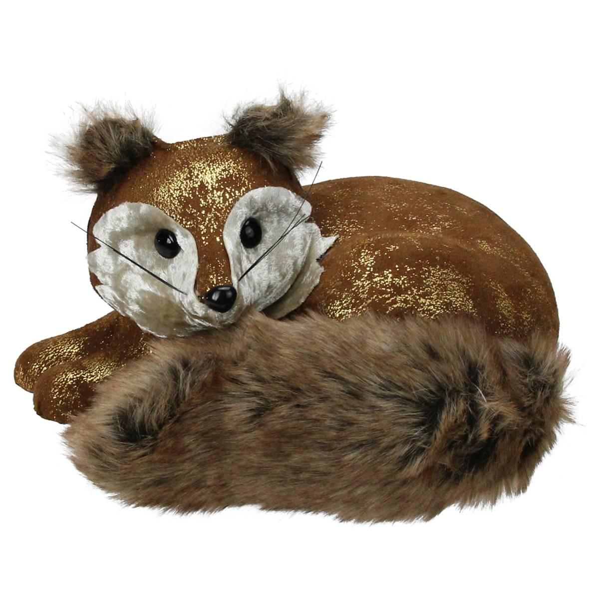 Northlight Laying Fox - 16.5in - Brown Christmas Figurine  One Size  Brown