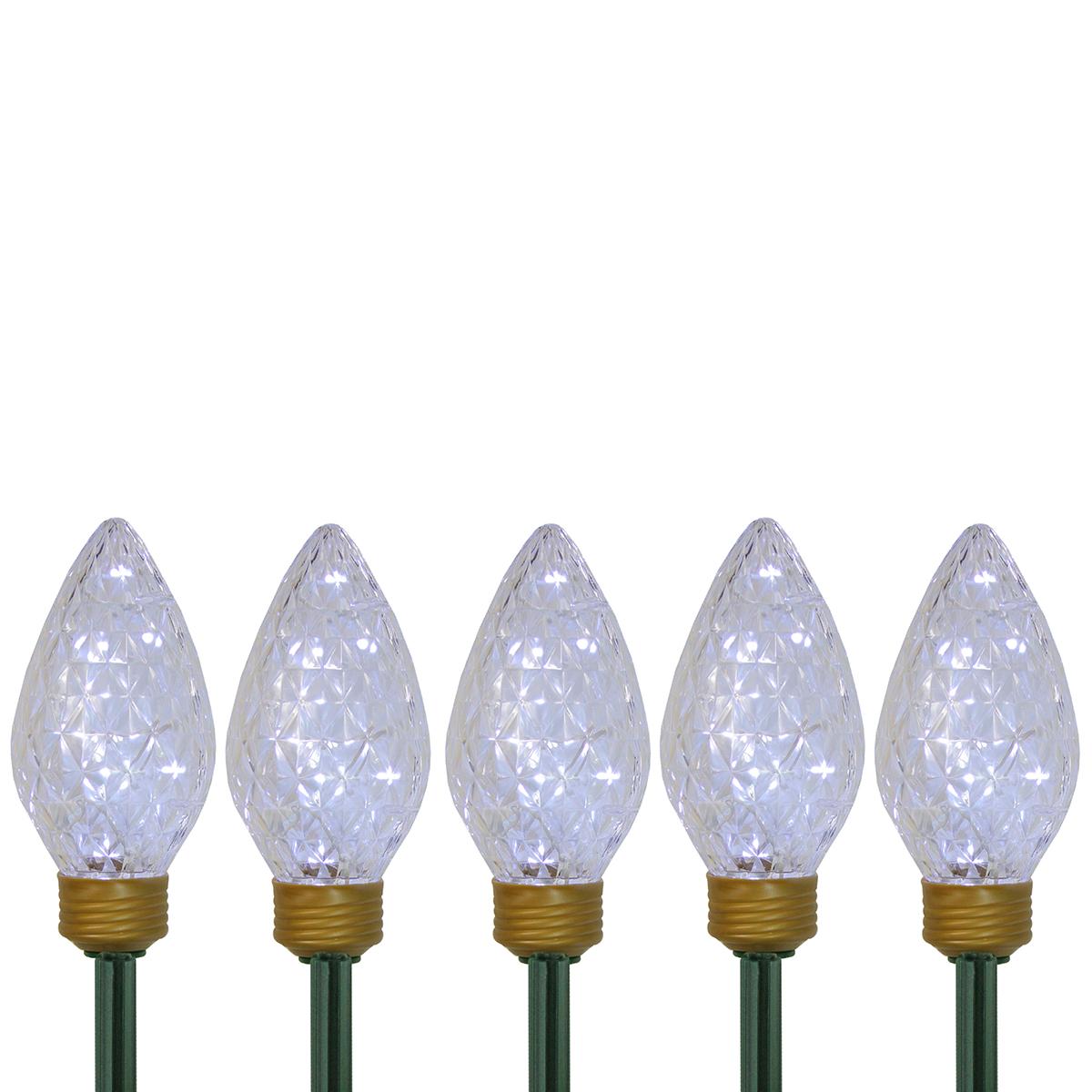 Northlight Led Clear Lights Pathway Marker Christmas Yard Art  One Size  White