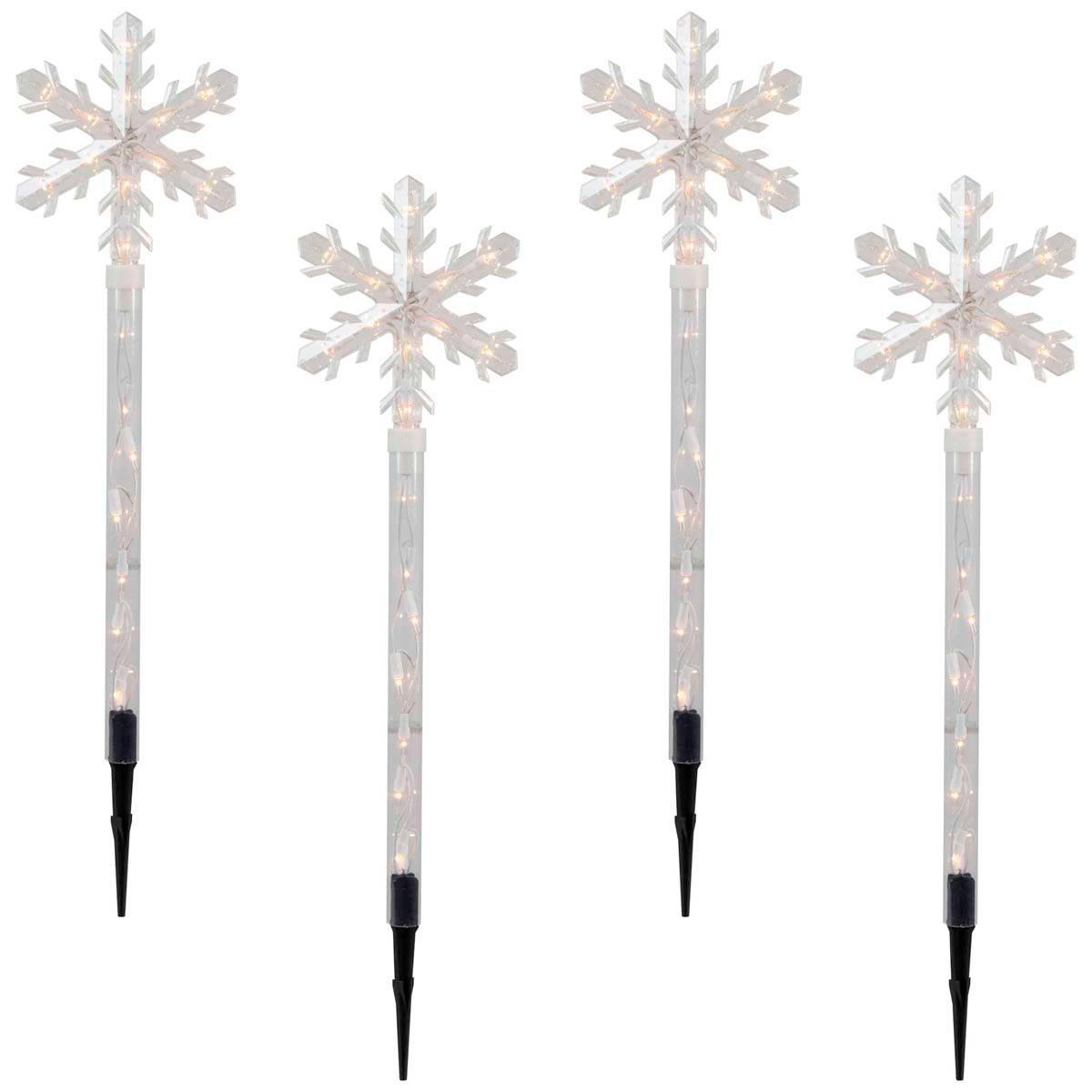 Click here for Northlight 4 Snowflake Christmas Pathway Markers prices