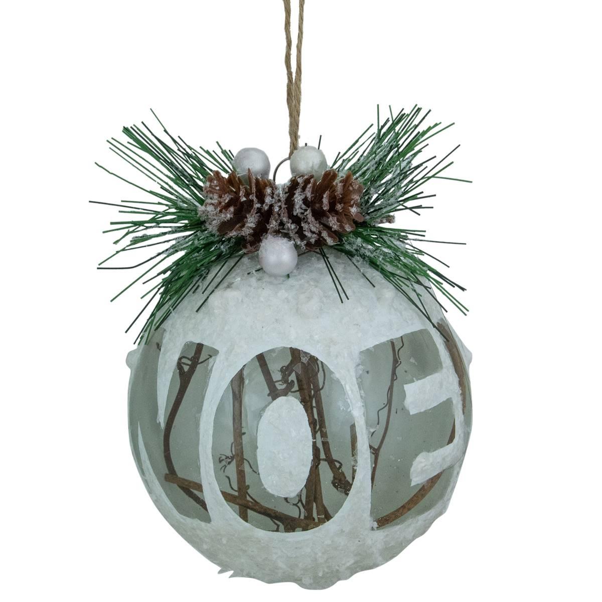 Click here for Northlight 5in. White Frosted NOEL Christmas Ornam... prices