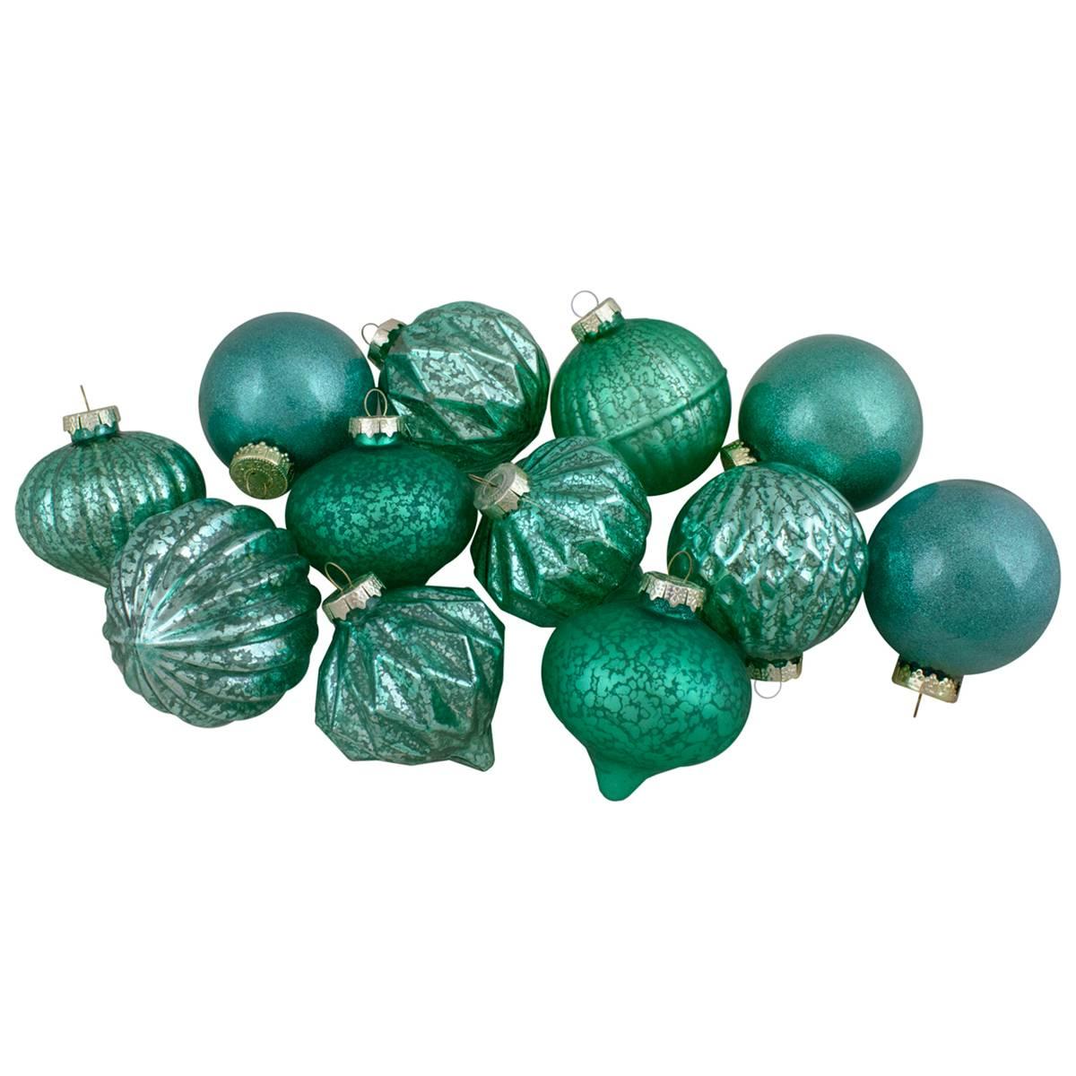 Click here for Northlight 12ct. Green Finial & Glass Ball Christm... prices