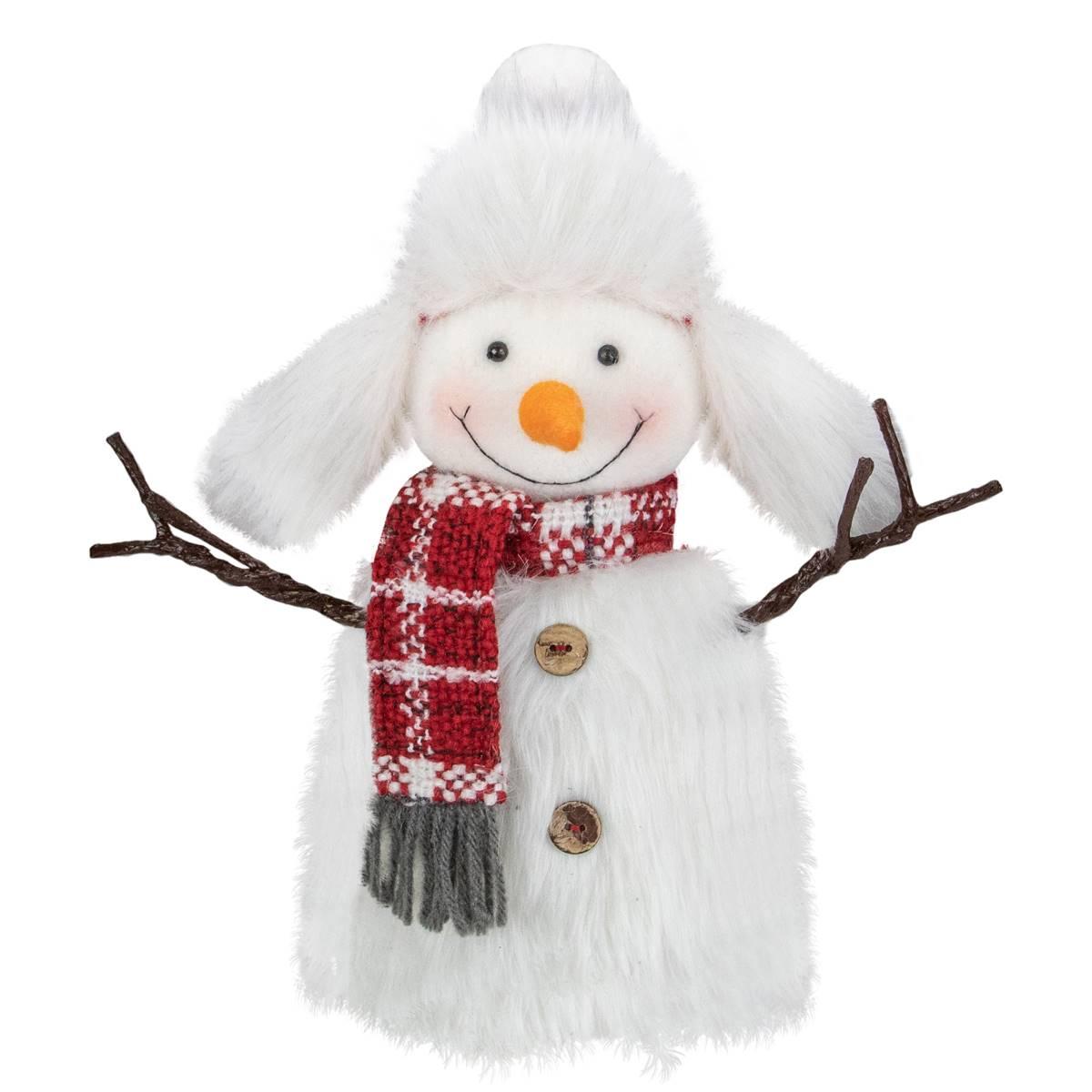 Click here for Northlight Seasonal 10in. Snowman in Plaid Christm... prices