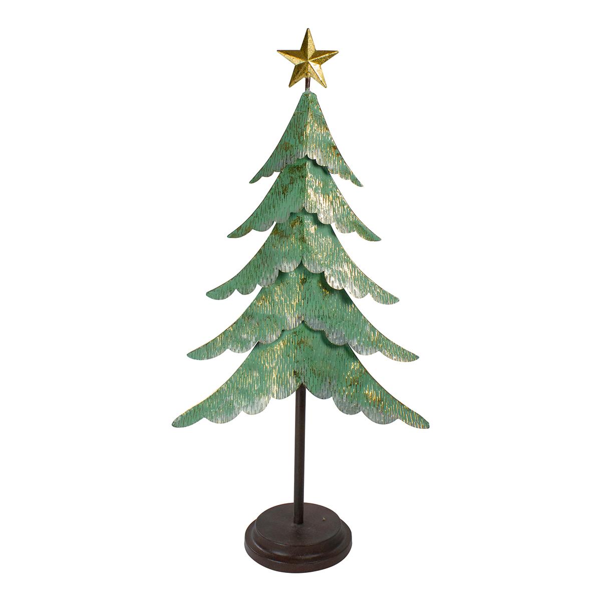 Northlight Layered Tree Christmas Tabletop Decor  One Size  Green