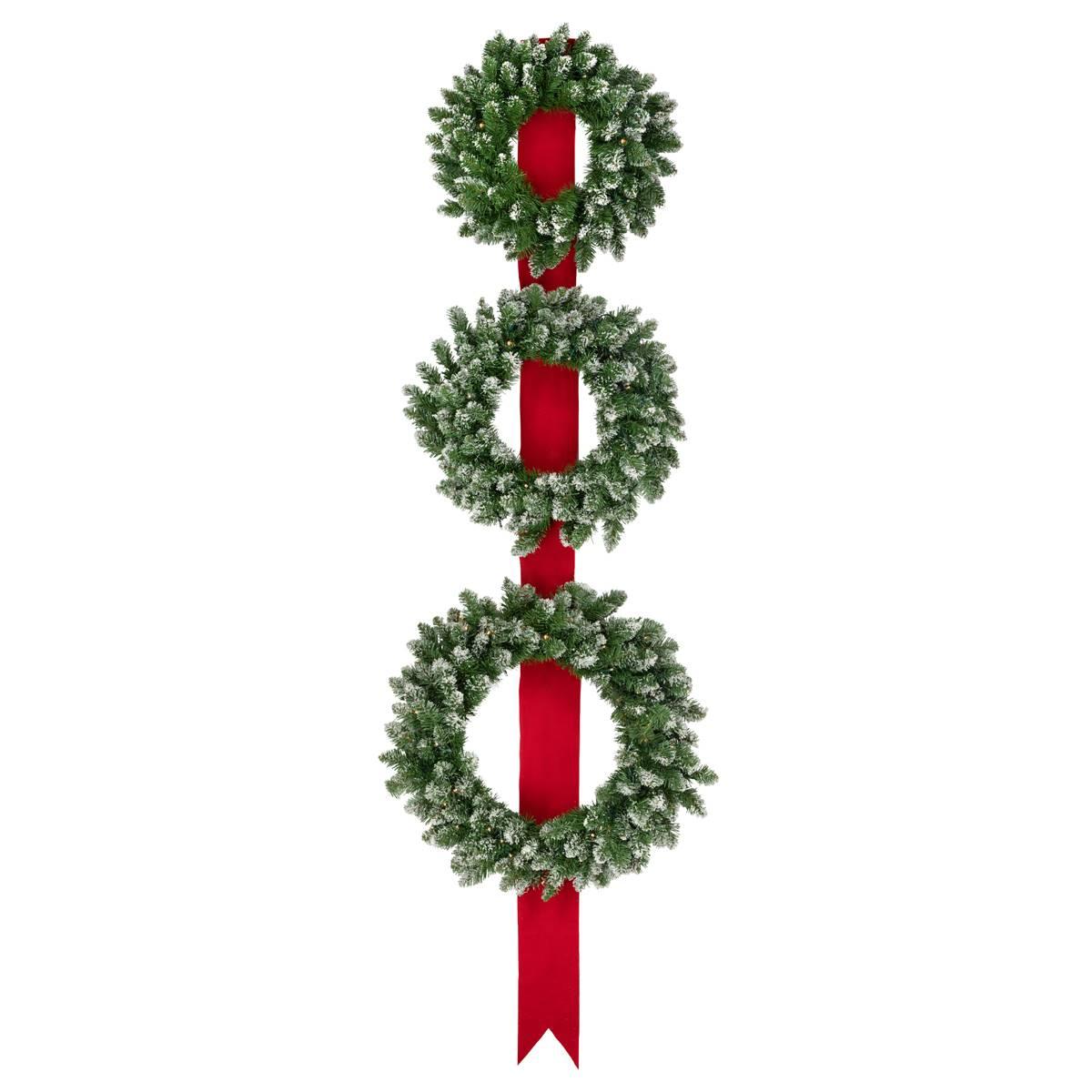 Click here for Northlight Seasonal Pre-Lit Flocked Wreaths on Rib... prices