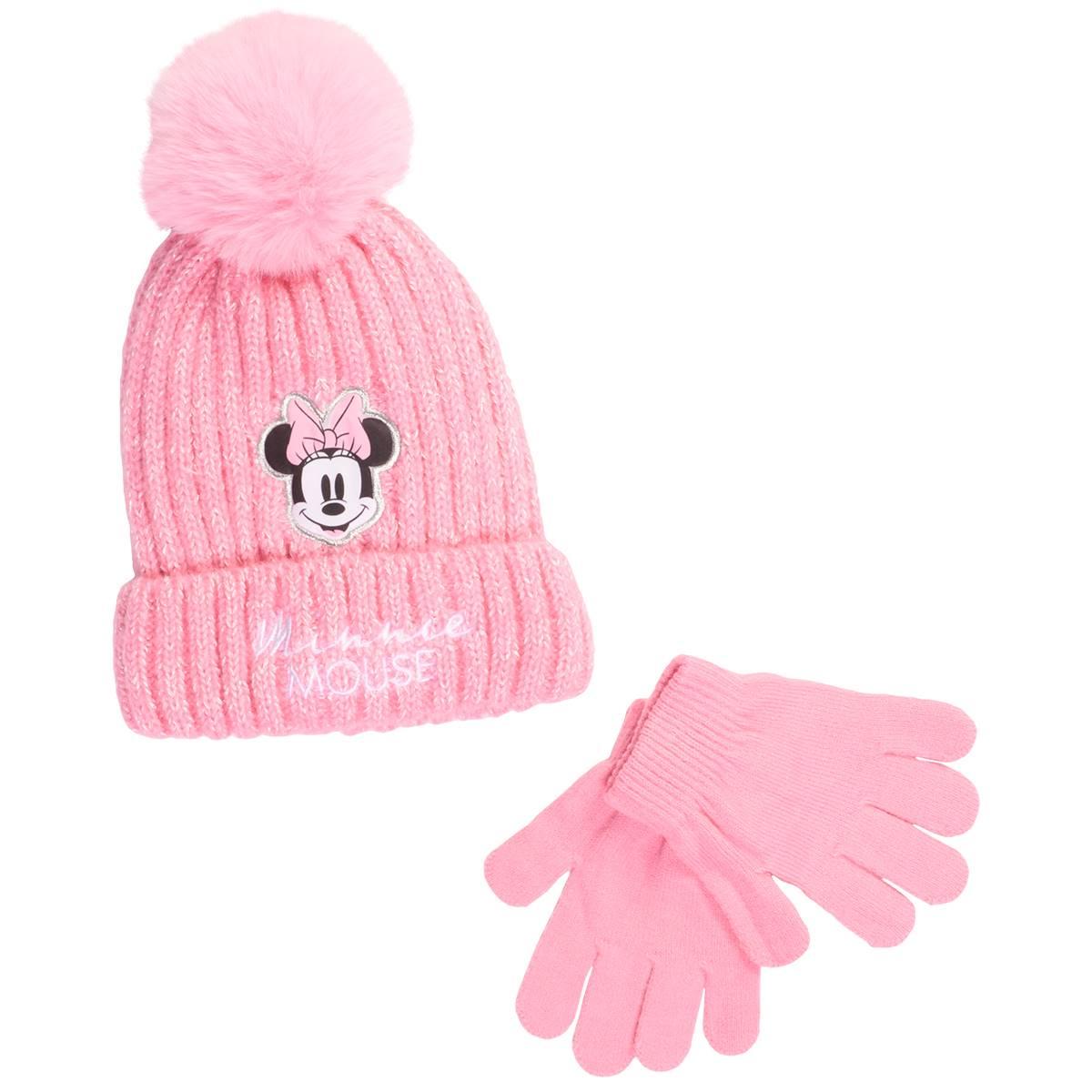 Click here for Girls Disney Minnie Mouse Pom Beanie W/ Gloves Set prices