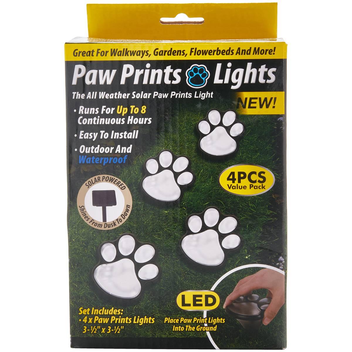 Click here for Paw Print Solar Lights - Set of 4 prices
