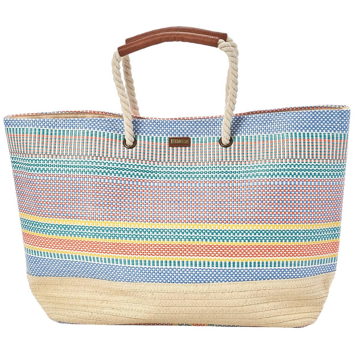 Click here for Sun N Sand Blue Paper Straw Shoulder Tote prices