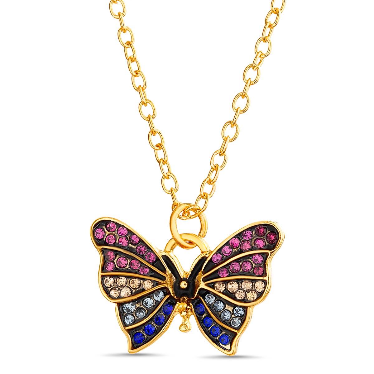 Click here for Crystal Kingdom Multi-Color Crystal Butterfly Pend... prices