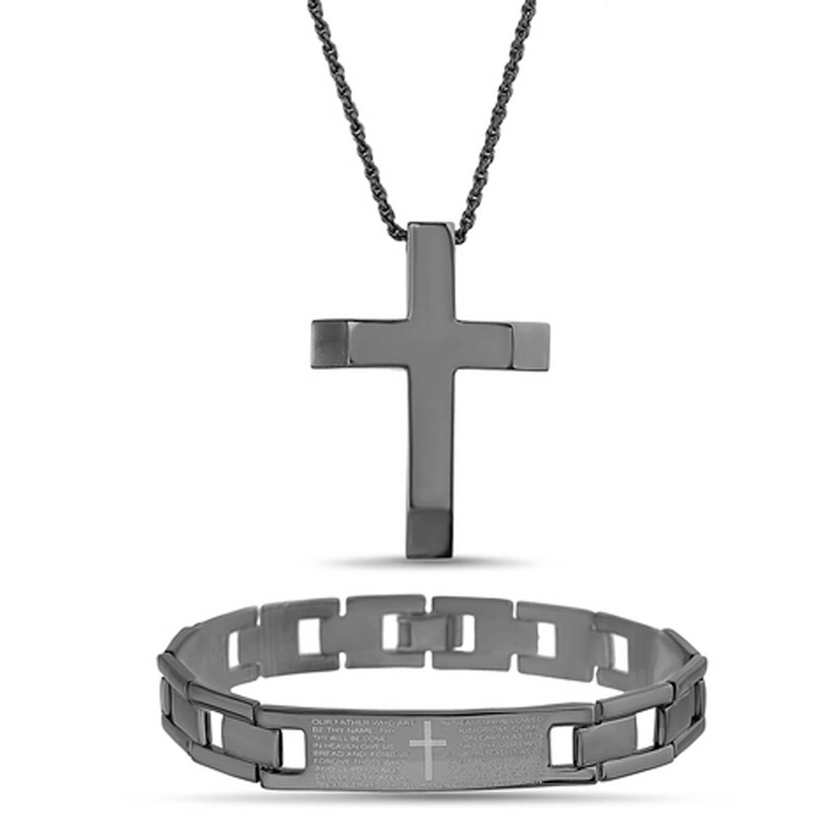 Click here for Mens Gentlemens Classics Stainless Steel Cross Bra... prices