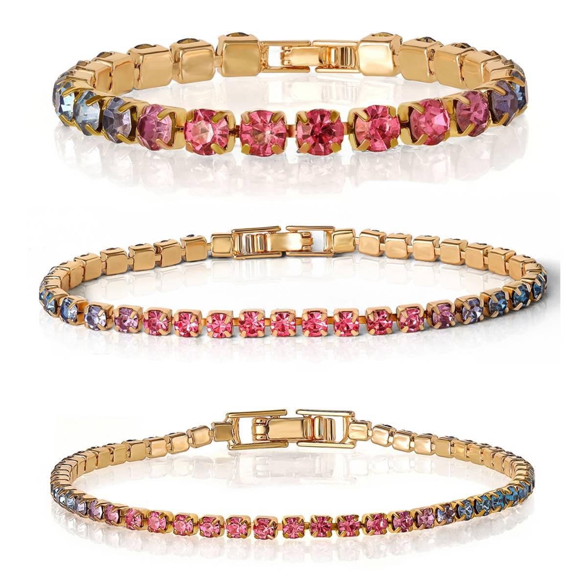 Click here for Jessica Simpson 3pc. Multi Color Crystal Bracelet... prices