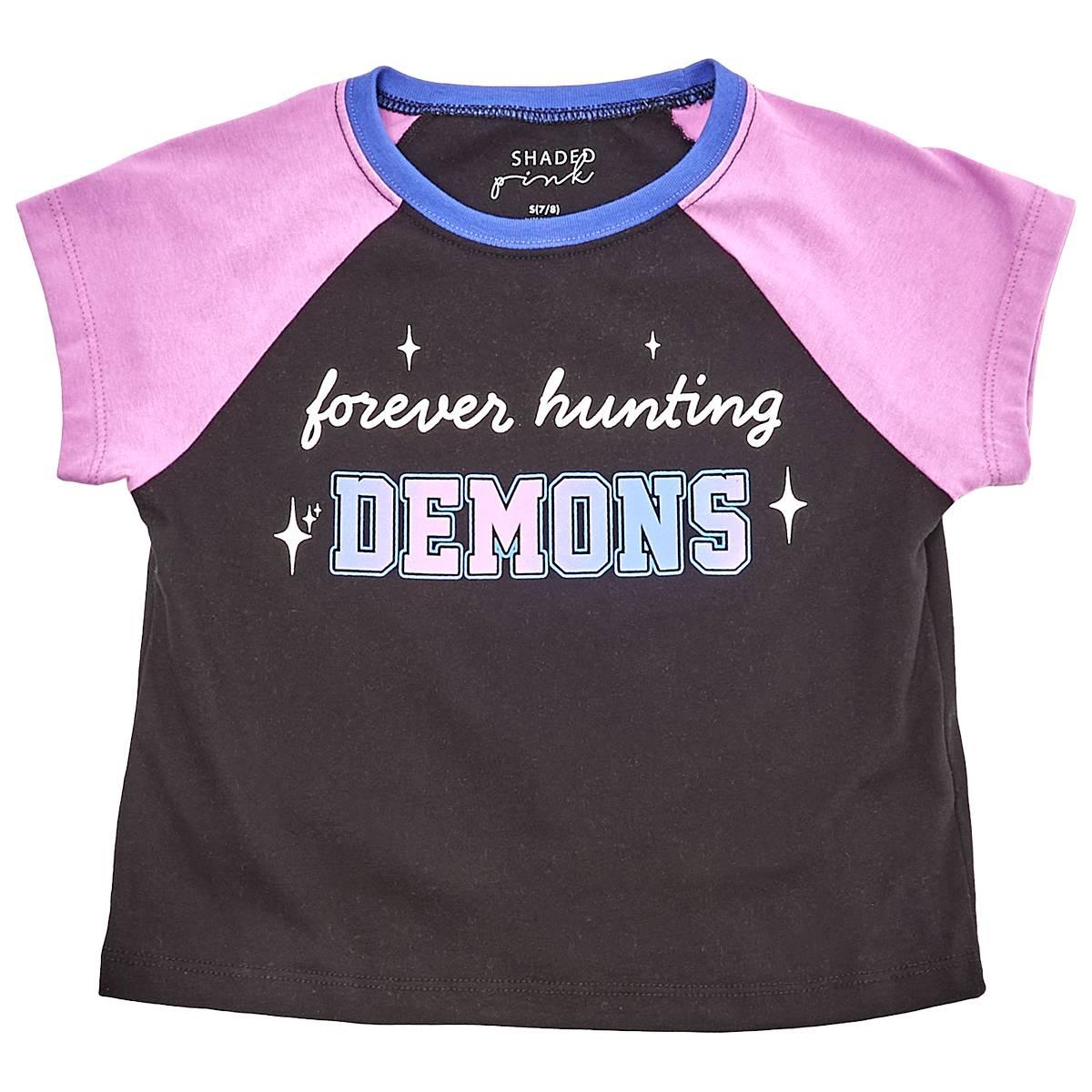 Click here for Girls (7-16) Shaded Pink Forever Hunting Demons Te... prices
