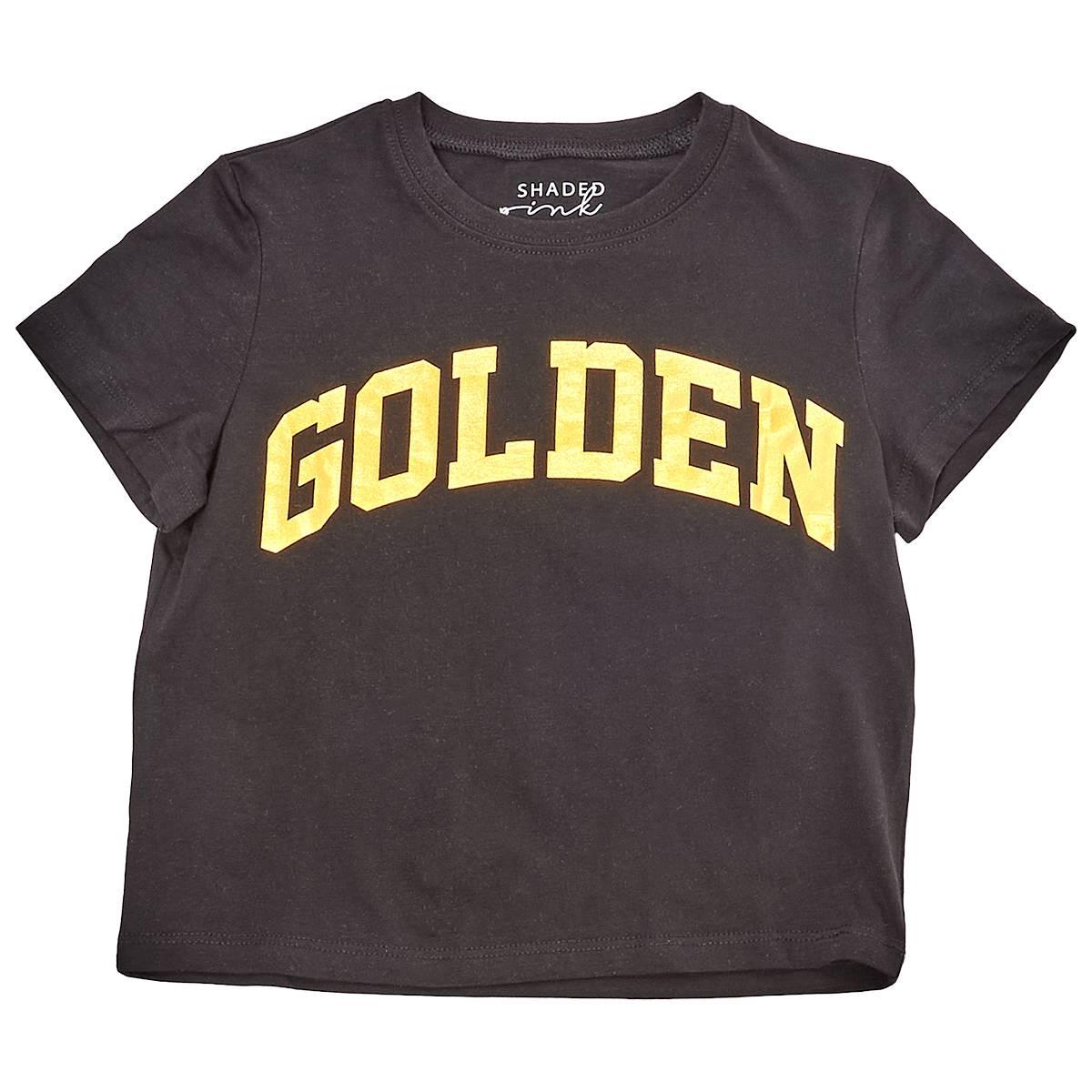 Click here for Girls (7-16) Shaded Pink Golden Foil Tee prices