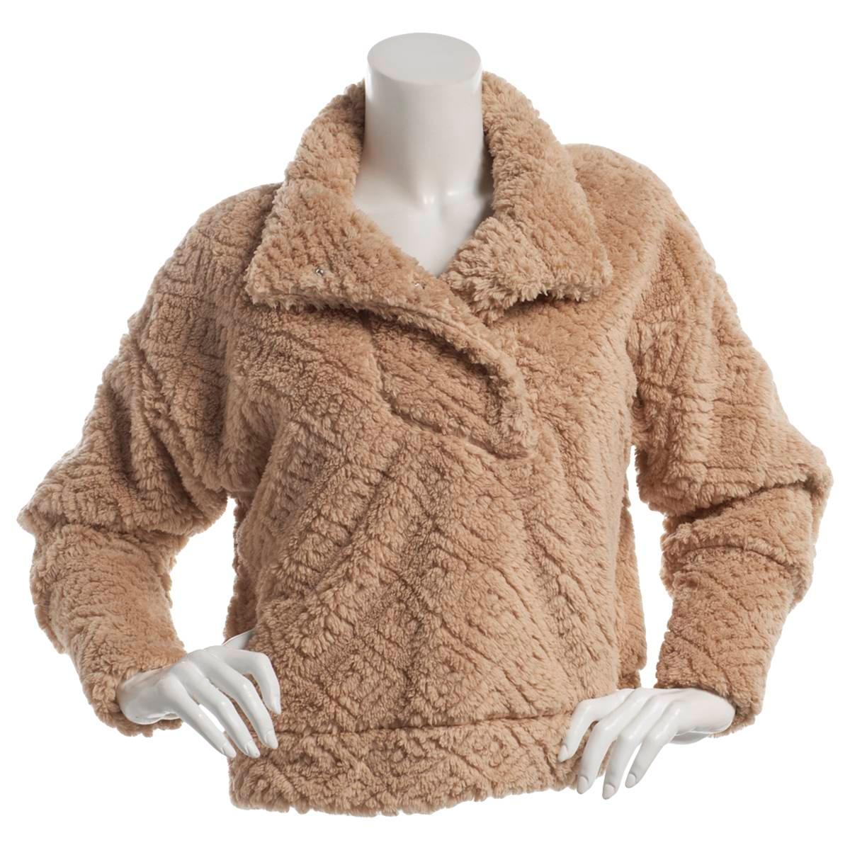 Click here for Womens Como Blu 1/2 Snap Button Sherpa Jacket prices