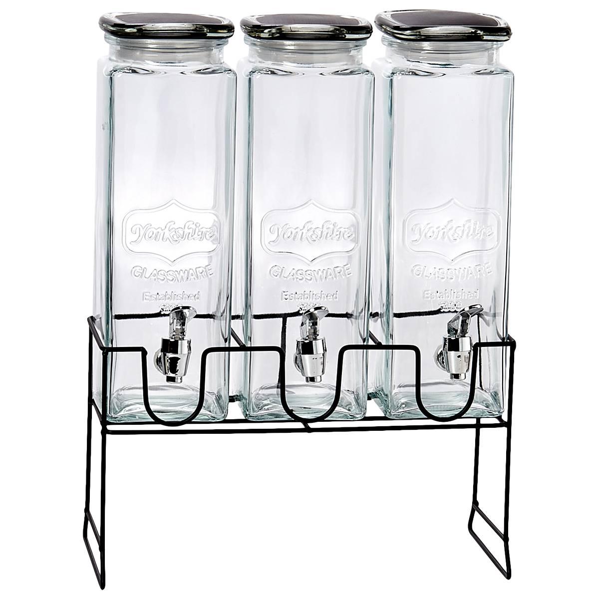 Click here for Circle Glass Triple Yorkshire Dispenser on Stand prices