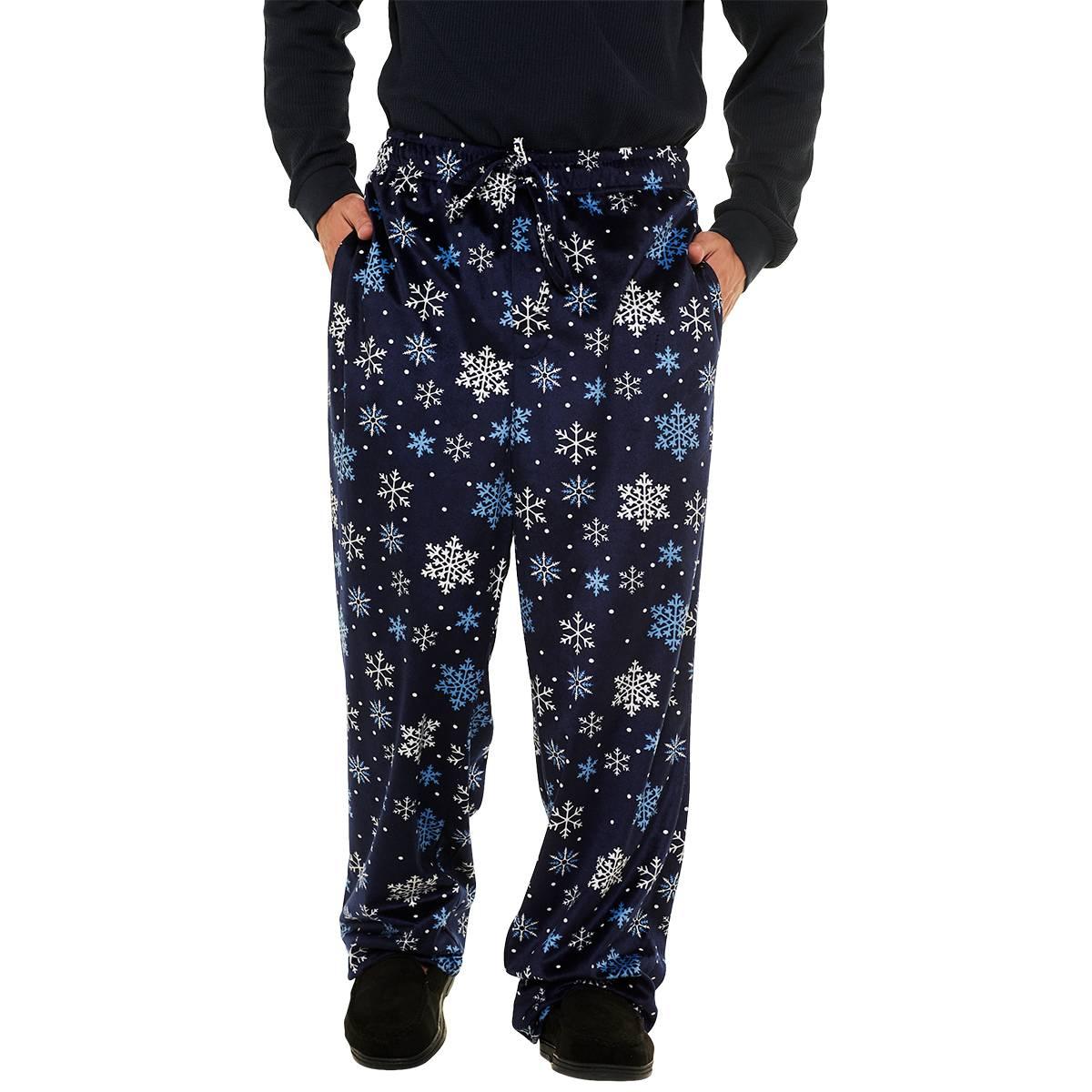 Click here for Mens Preswick & Moore(R) Blue Snowflakes Silky Fle... prices
