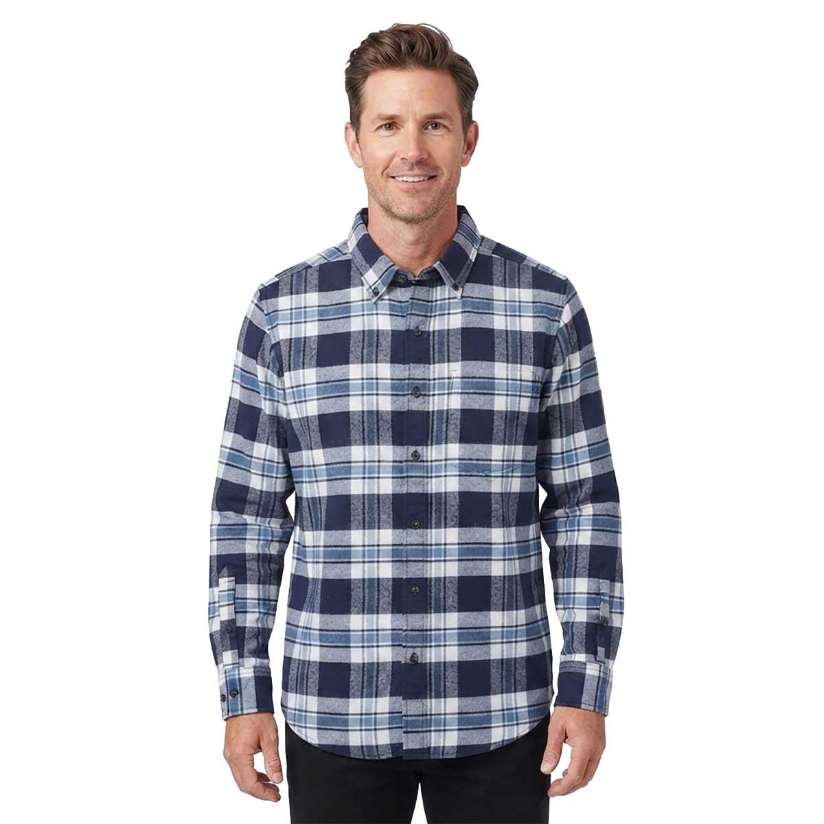 Click here for Mens Jackson Hole Flannel Shirt - Blue/White prices