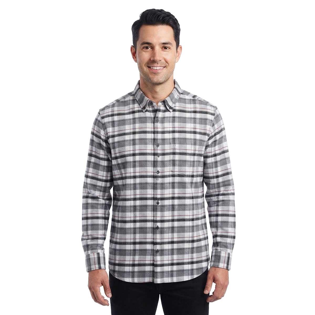 Click here for Mens Jackson Hole Flannel Shirt - Grey/Black/Burgu... prices