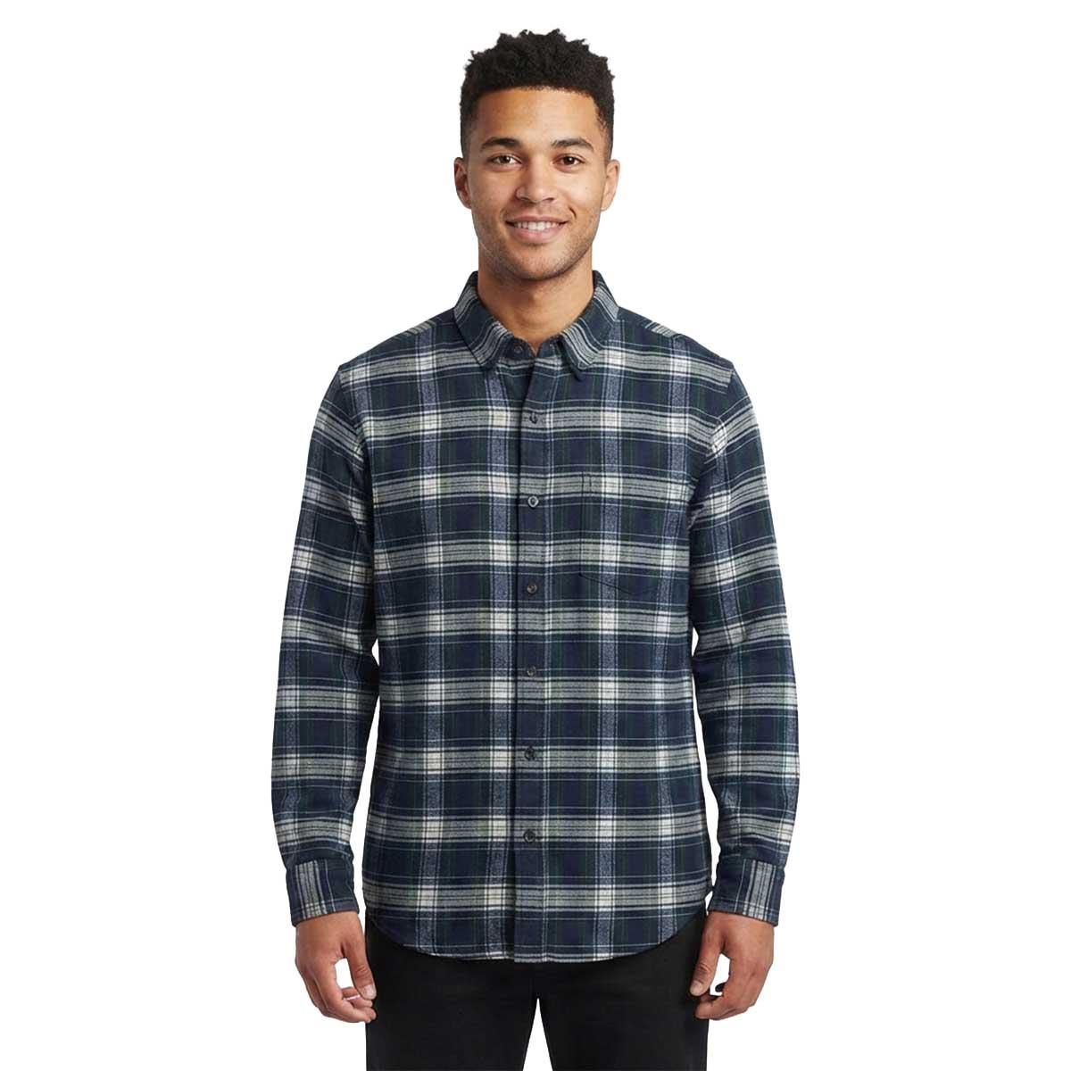 Mens Jackson Hole Flannel Shirt - Hunter/Navy