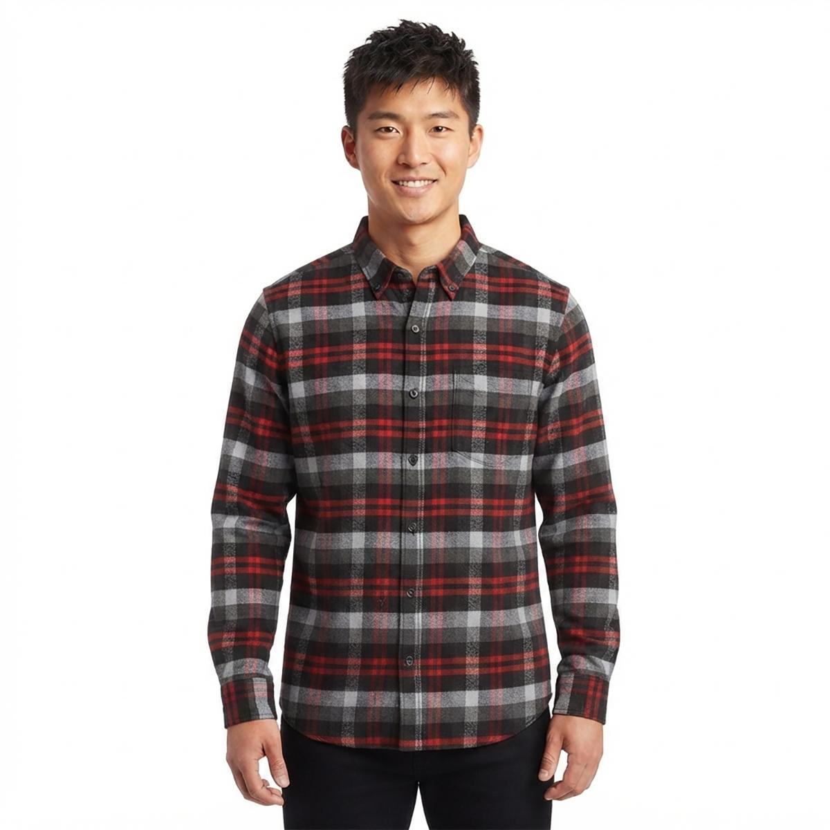 Click here for Mens Jackson Hole Flannel Shirt - Red/Black/White prices