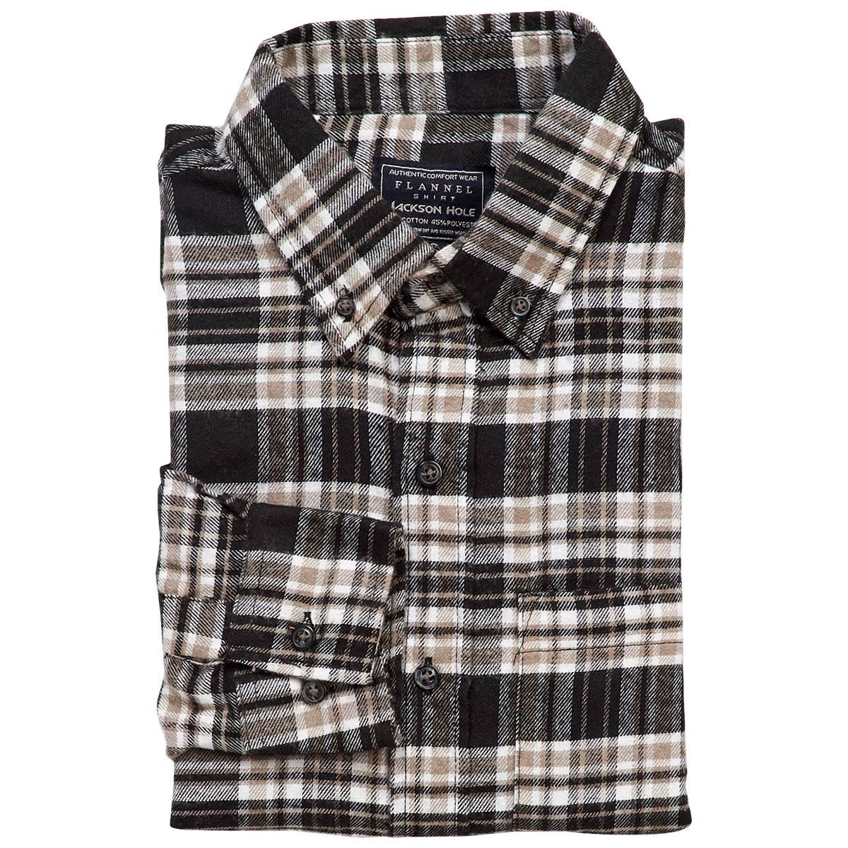 Click here for Mens Jackson Hole Long Sleeve Flannel Shirt - Navy... prices