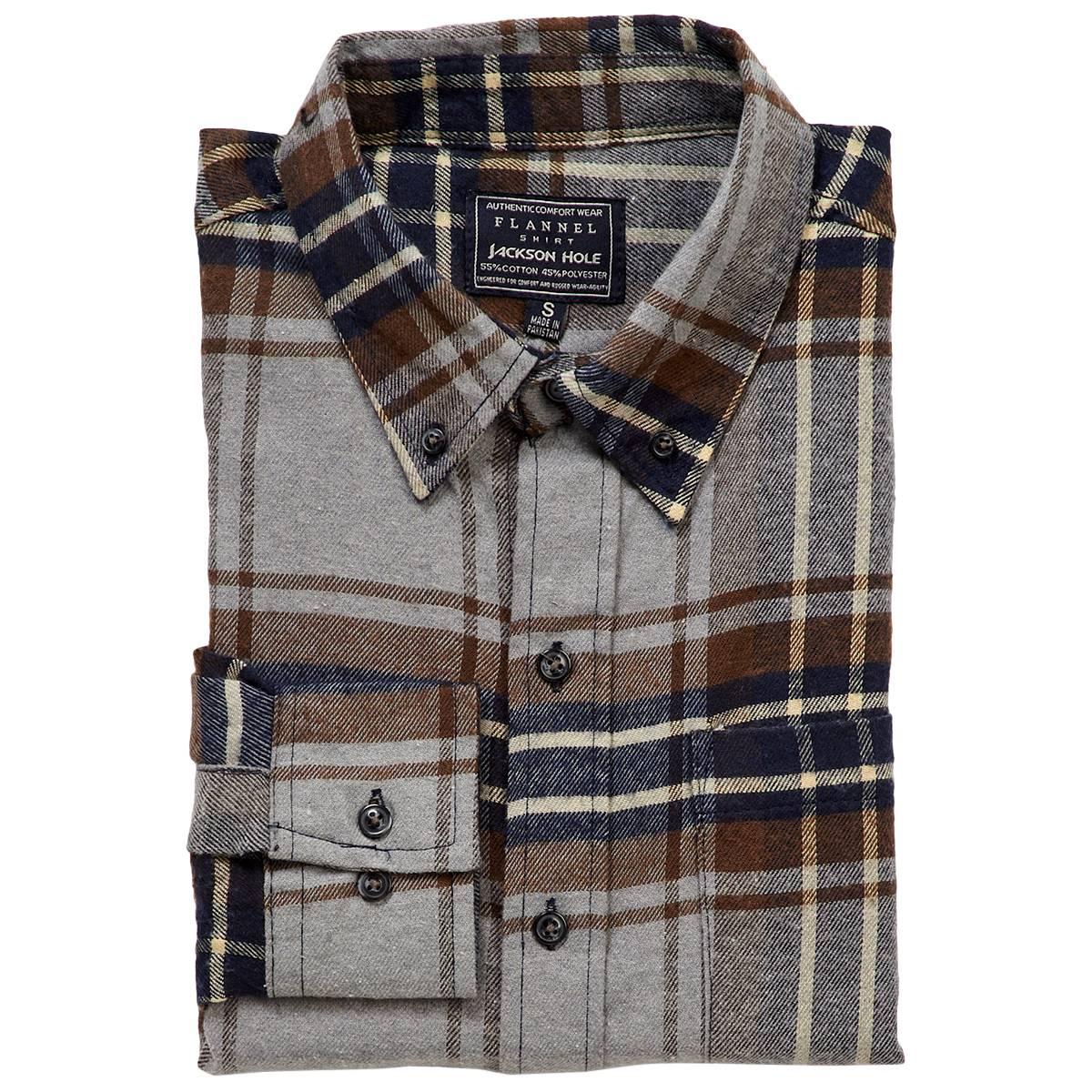 Click here for Mens Jackson Hole Flannel Shirt - Brown / Grey / N... prices