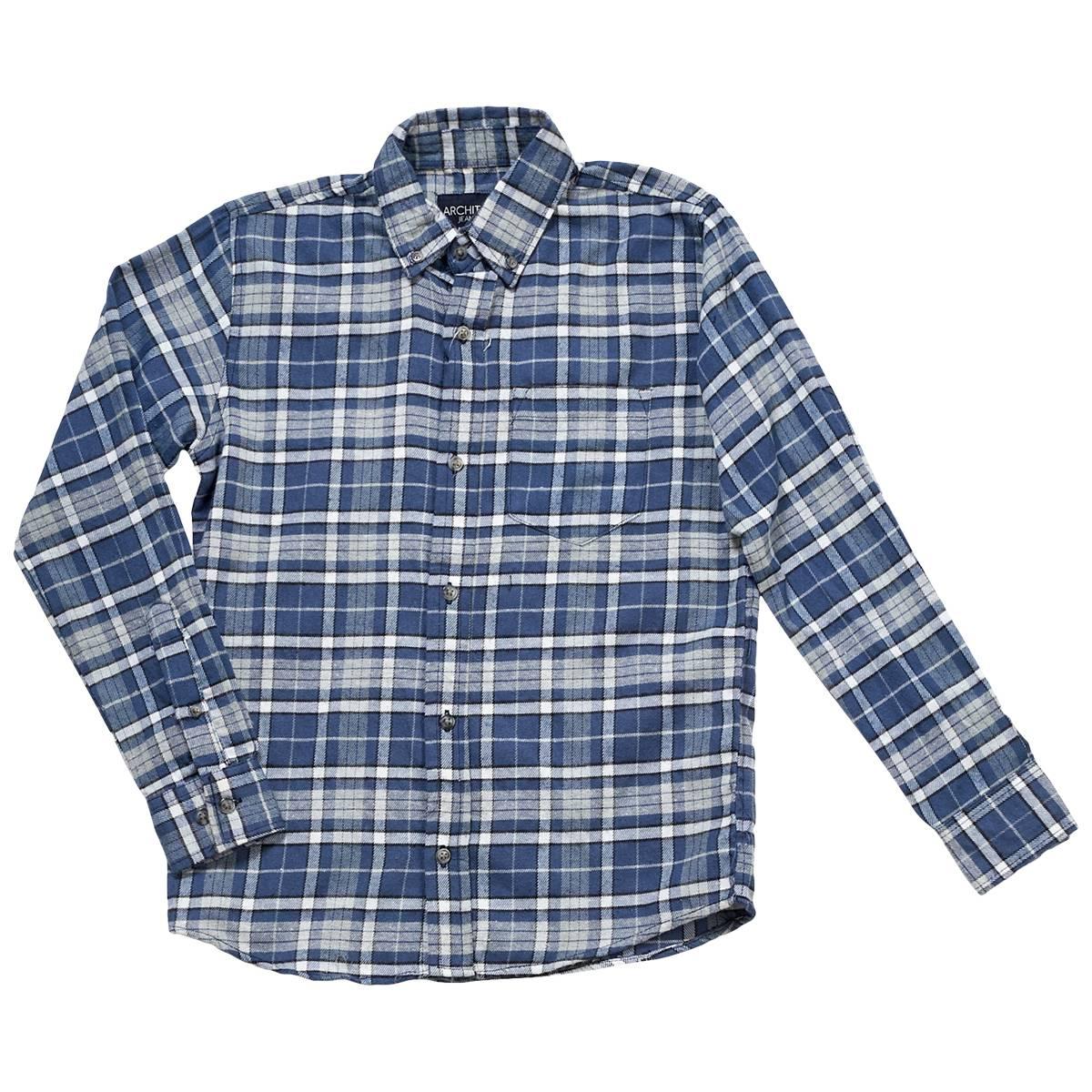 Click here for Boys (8-20) Architect(R) Flannel Shirt - Blue/Whit... prices