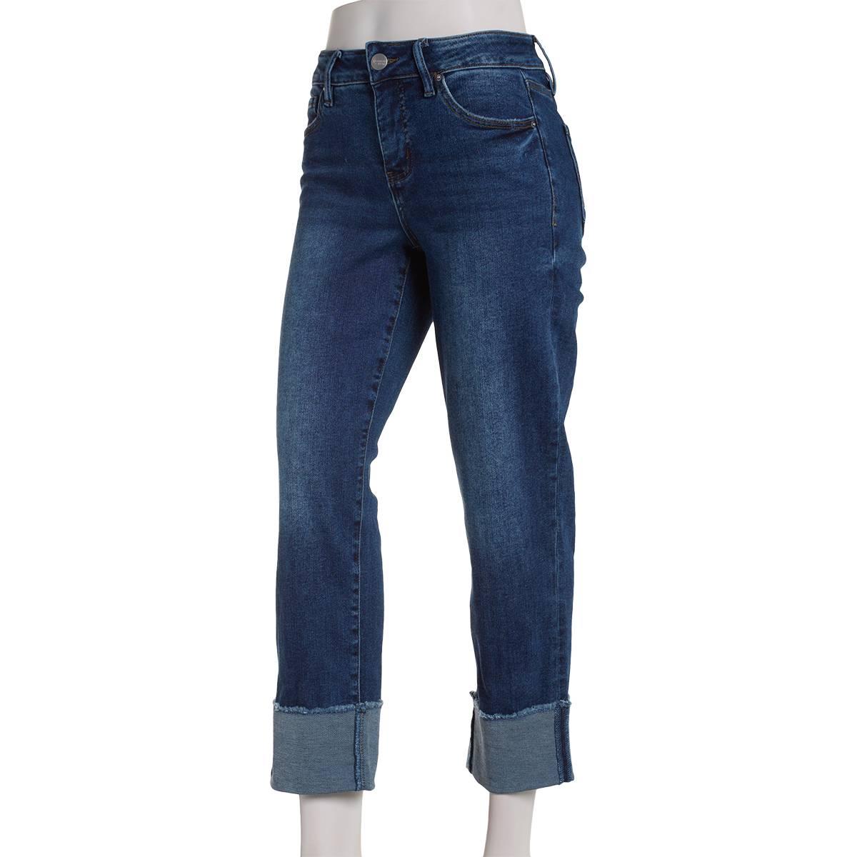 Click here for Womens Royalty Cuffed Slim Straight Leg Jeans prices