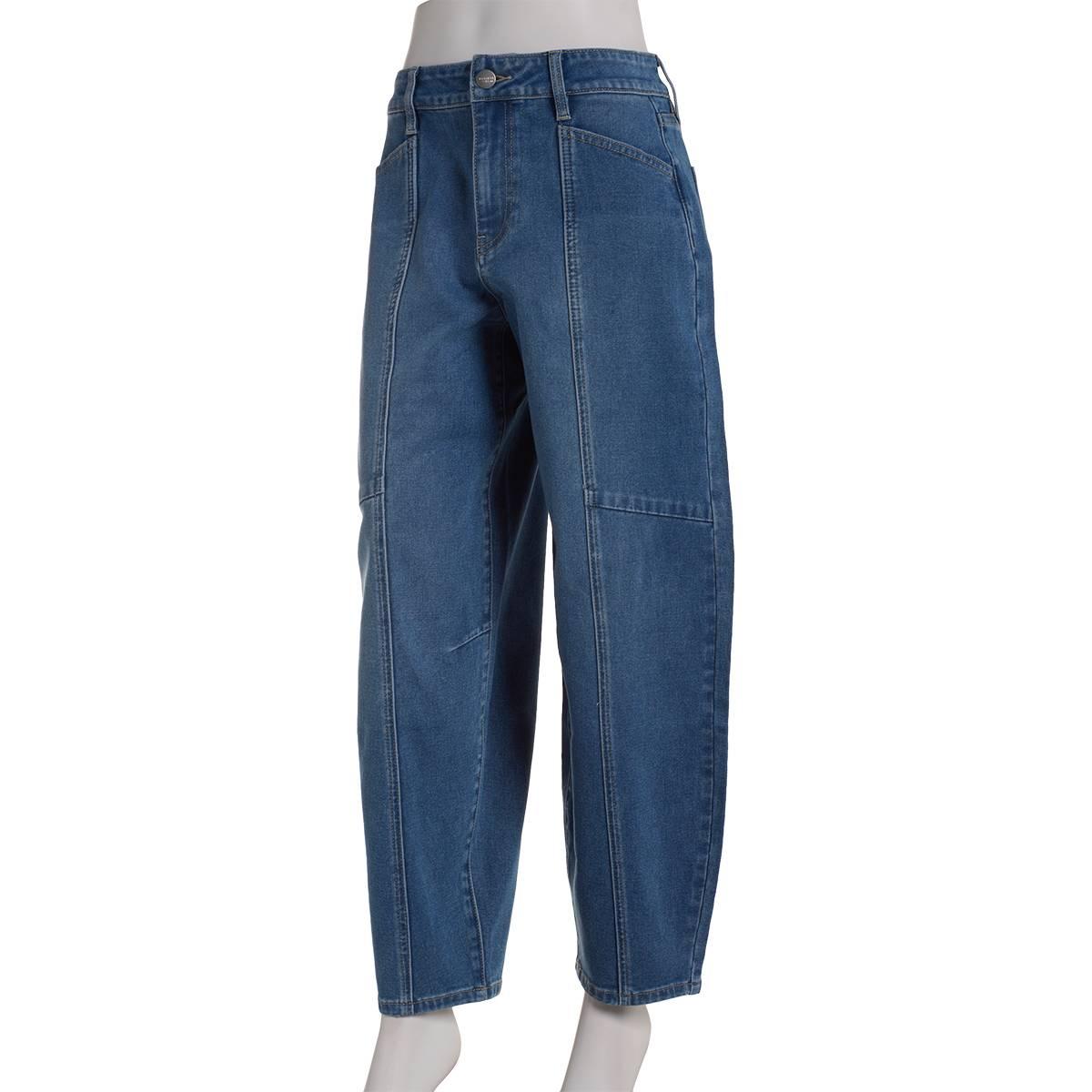 Click here for Womens Royalty Seam Detail Barrel Jeans prices