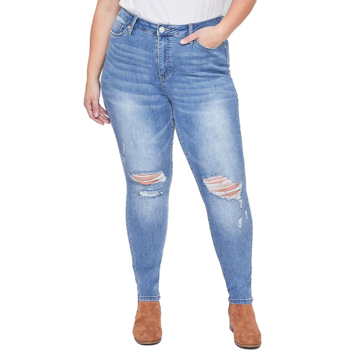 Click here for Plus Size Royalty Super Soft Skinny with Rips Jean... prices