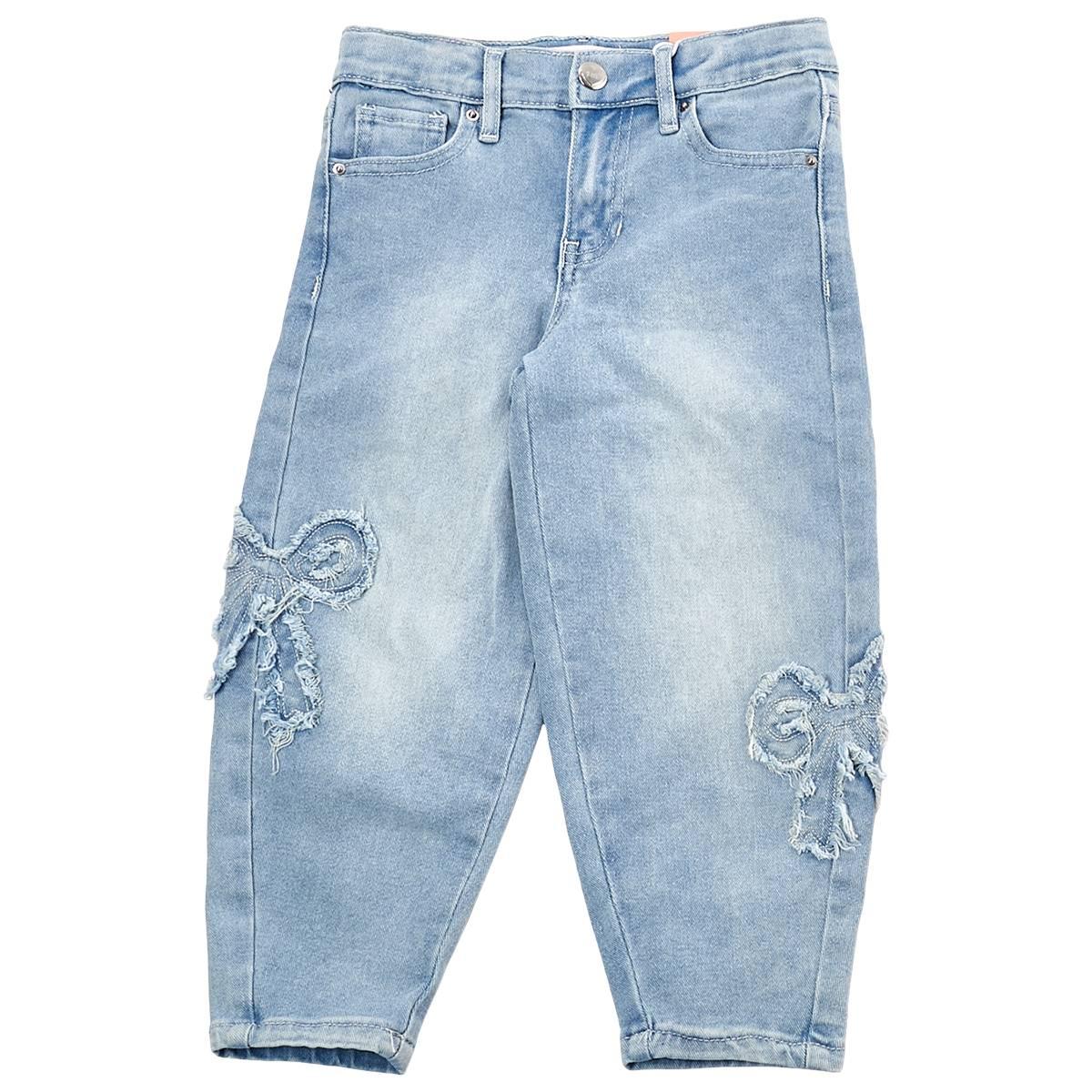Click here for Girls (4-6x) YMI(R) Bow Patch Barrel Jeans prices