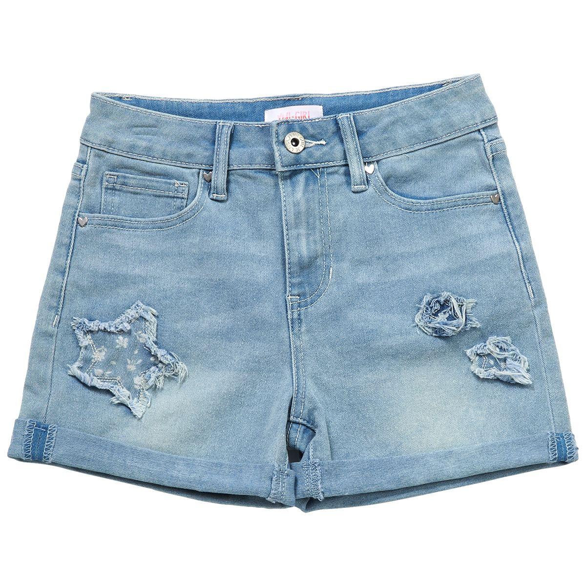 Click here for Girls (7-14) YMI(R) Star Patch Denim Shorts prices