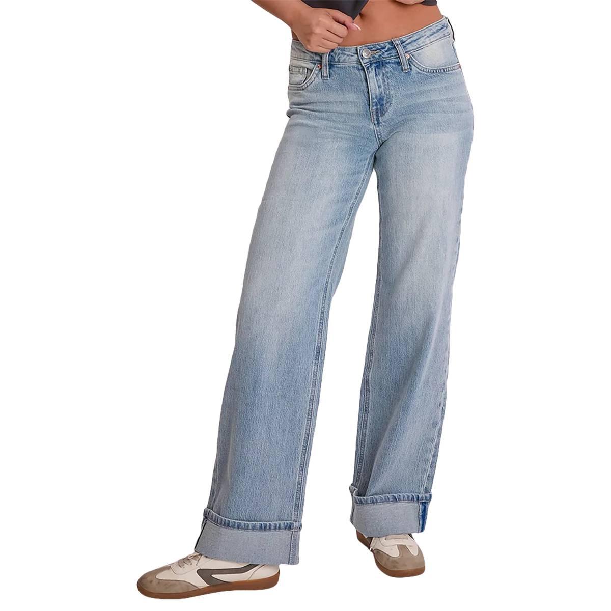Click here for Juniors YMI(R) Brittany Low Rise Loose Cuffed Wide... prices