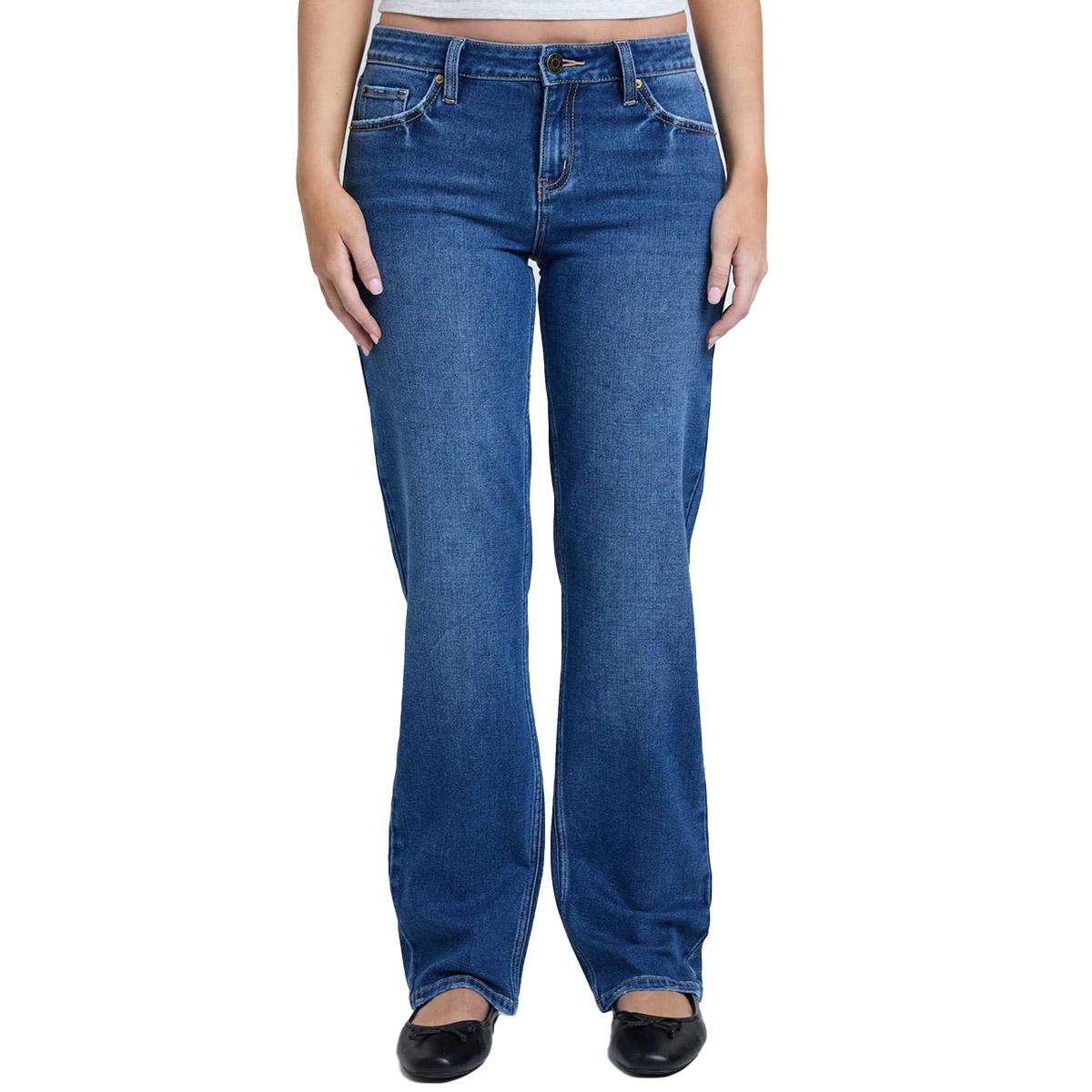 Click here for Juniors YMI(R) Mid Rise Maddy Straight Leg Jeans prices