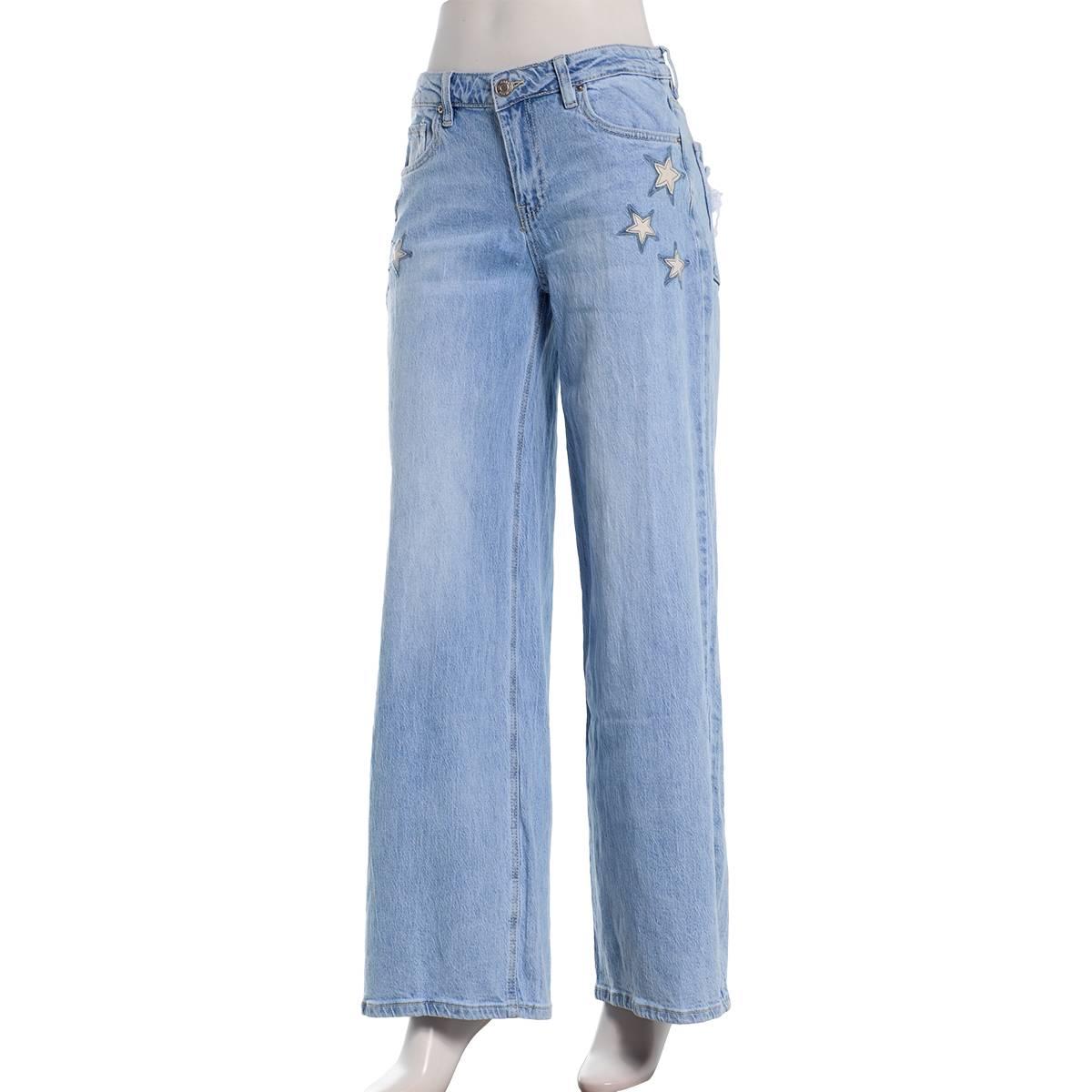 Click here for Juniors YMI(R) Joey Low Rise Wide Leg Jeans w/ Sta... prices