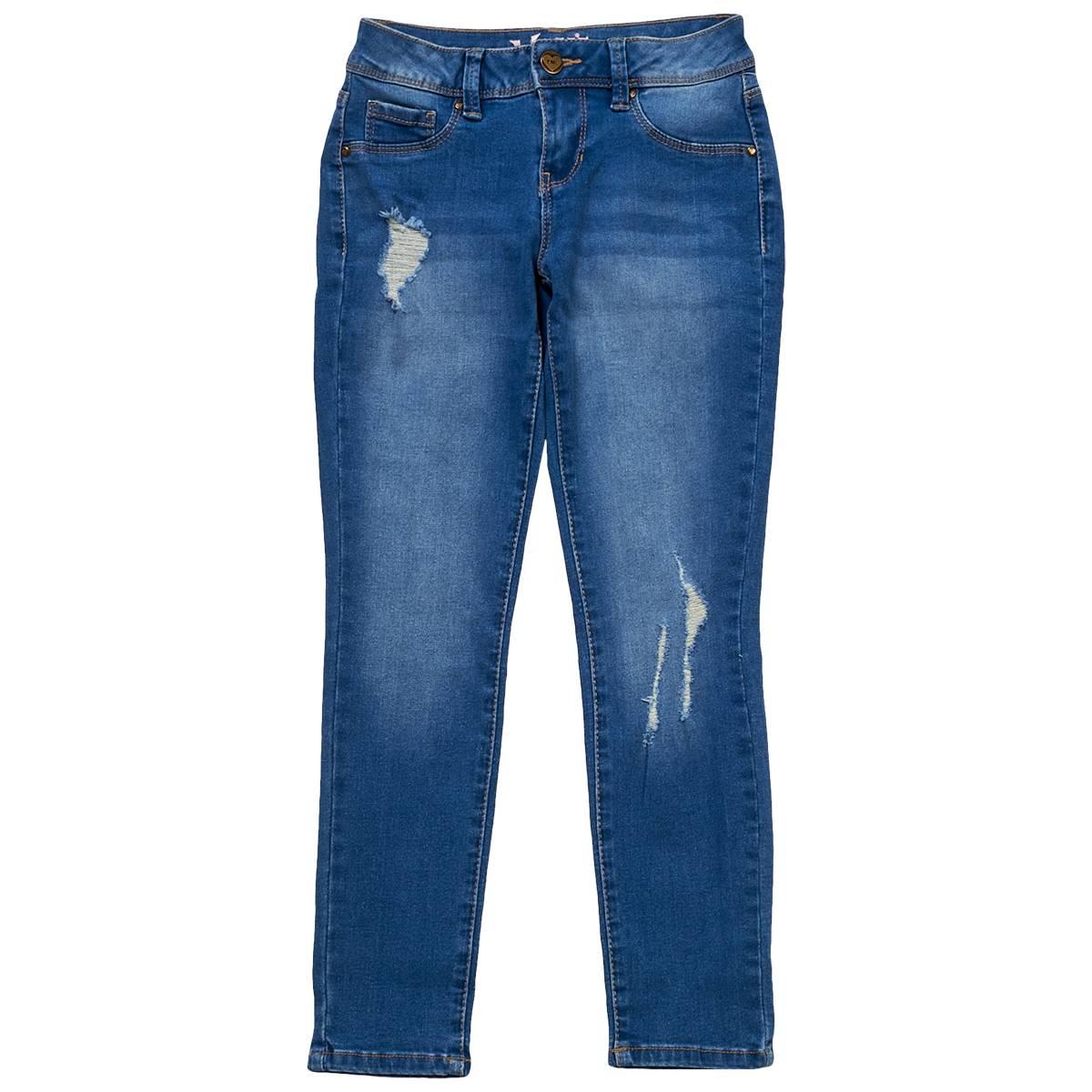 Click here for Girls (7-14) YMI(R) Basic 3 Pocket Ripped Skinny J... prices